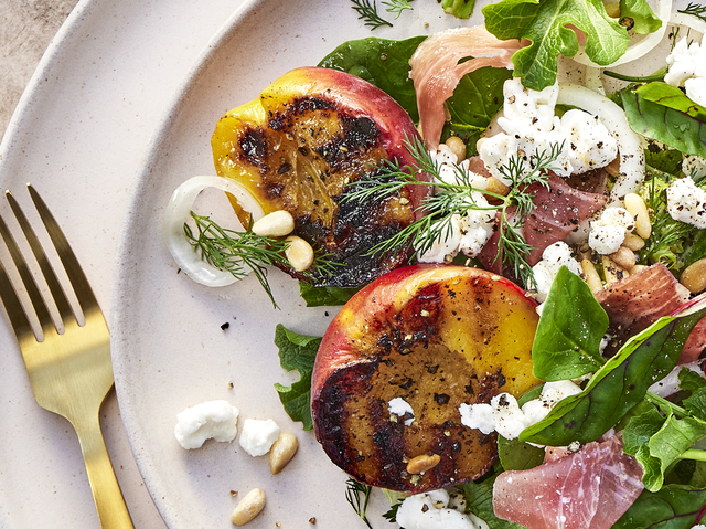 Perfectly Peachy Salad Featuring Président® Goat Cheese - Lactalis Culinary